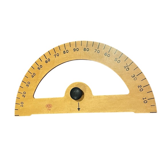 Office | Vintage Large Wood Protractor Post 1794 Wooden Blackboard ...